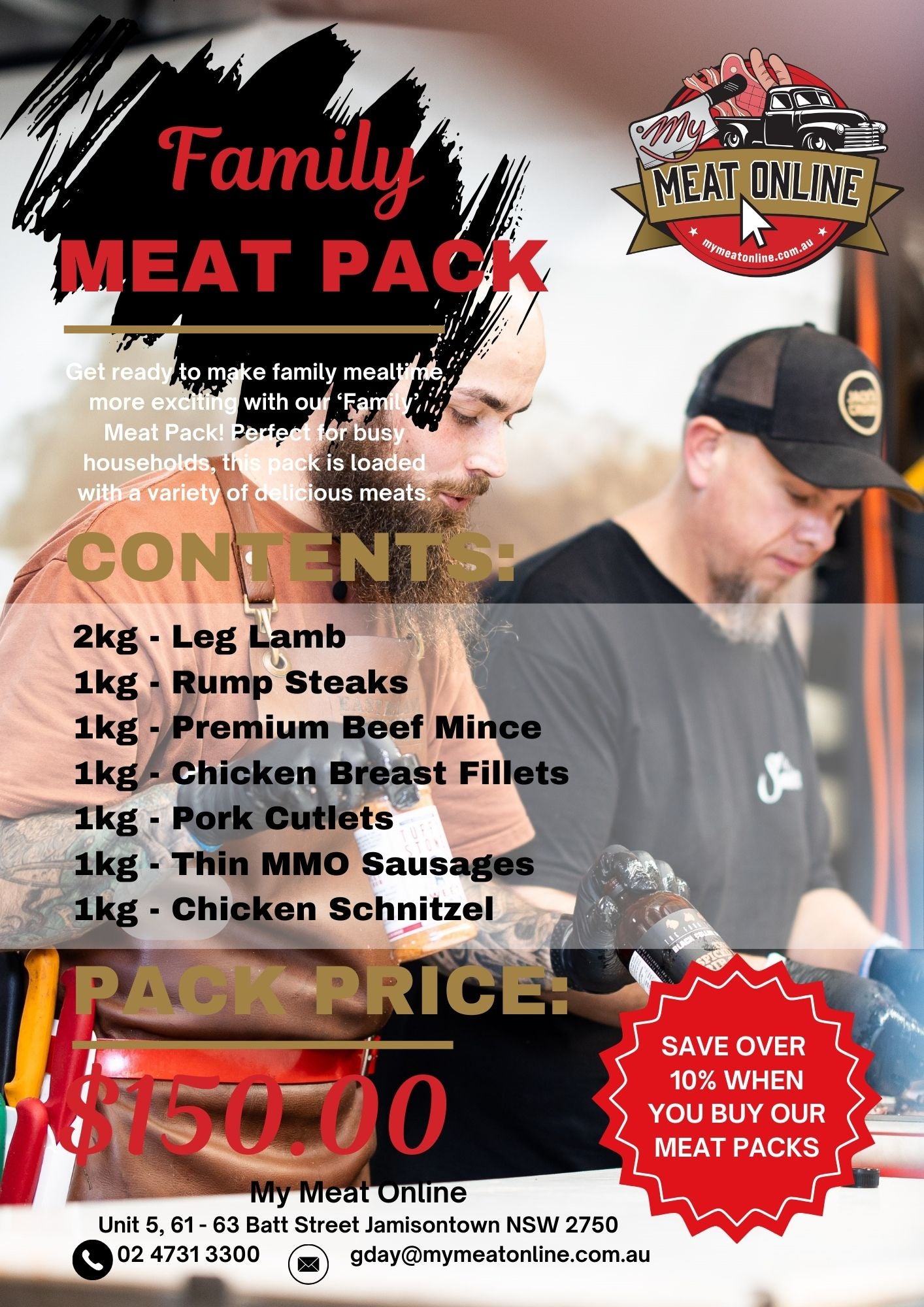 Family - Meat Pack (valued at over $165.00) – MY MEAT ONLINE